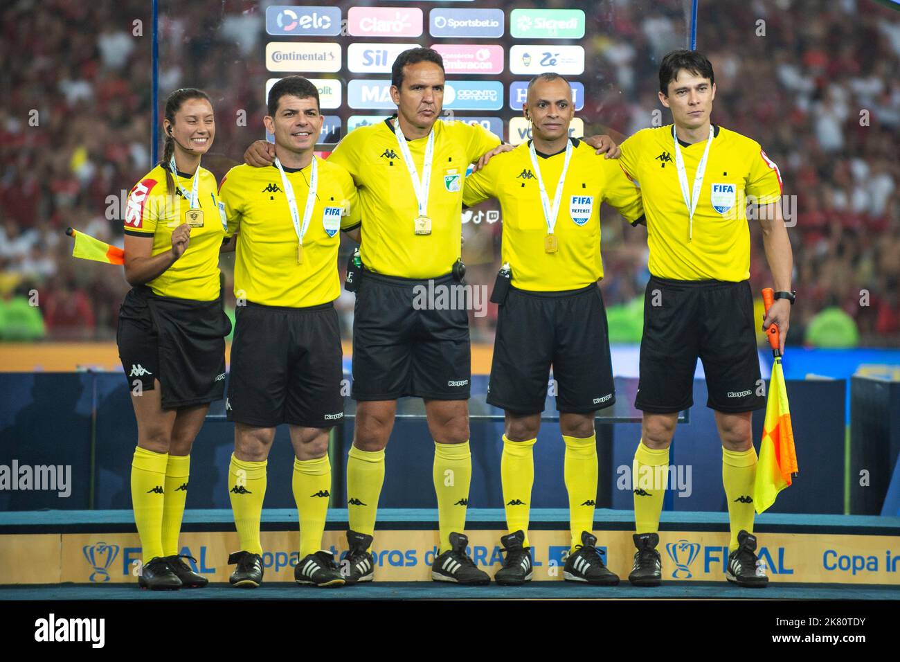 Rio, Brazil - October 19, 2022: referees in match between Flamengo vs ...