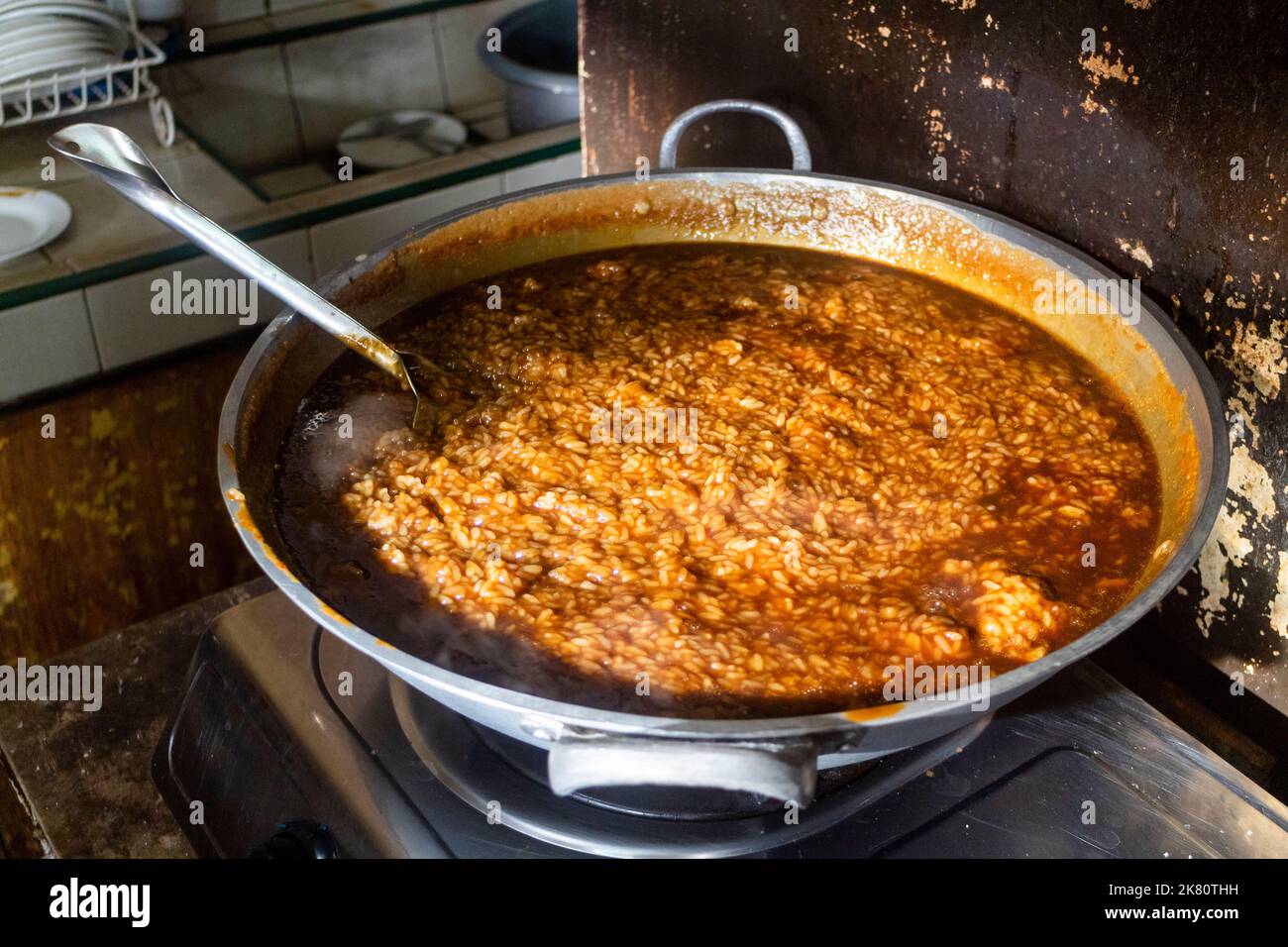 Biko, a traditional Filipino rice cake made from sticky rice in Bacolod ...