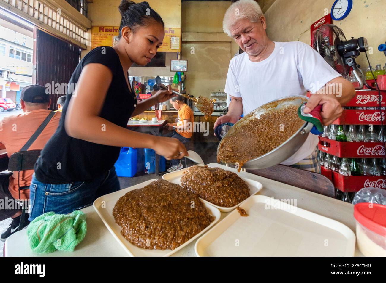 Biko, a traditional Filipino rice cake made from sticky rice is ...