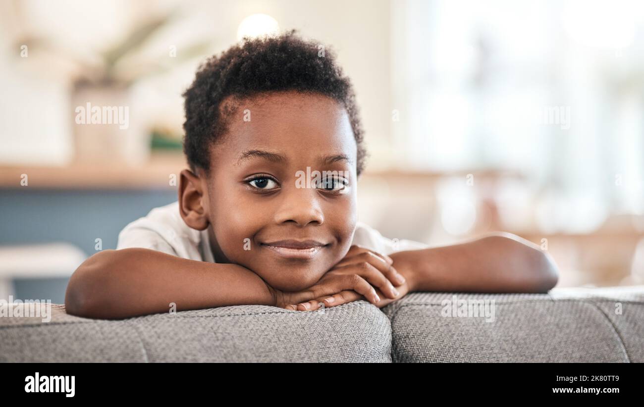 Do what makes you comfortable. Portrait of an adorable little boy ...