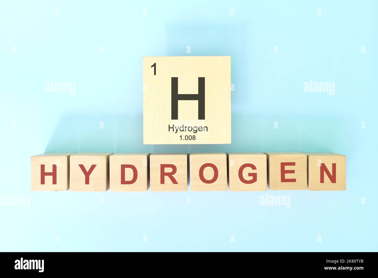 Hydrogen chemical element symbol with atomic mass and atomic number in ...