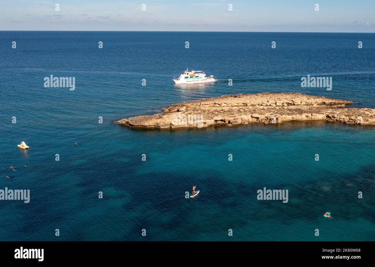Aerial view of Green Bay, Protaras, Cyprus Stock Photo - Alamy