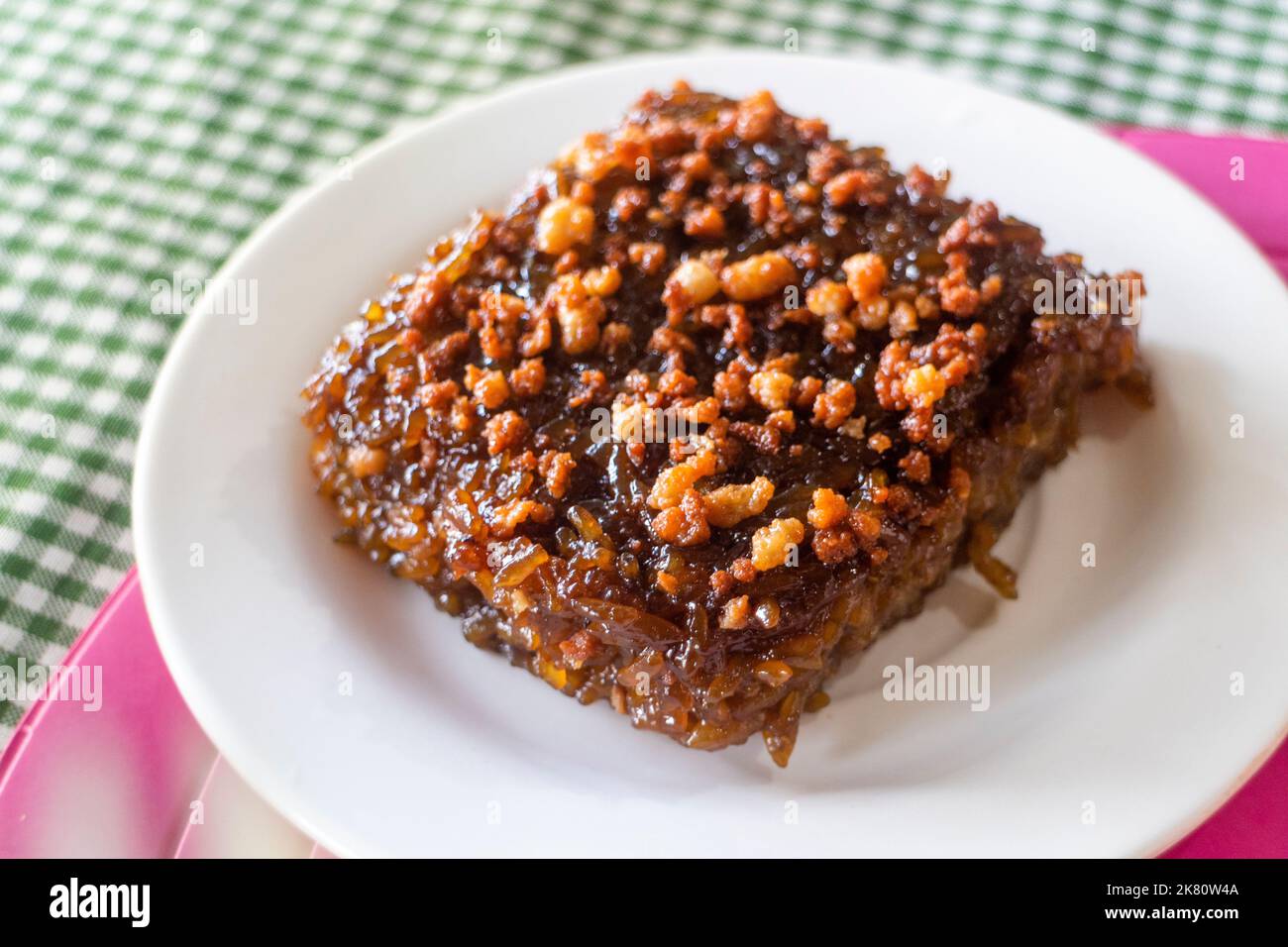 Biko, a traditional Filipino rice cake made from sticky rice in Bacolod ...