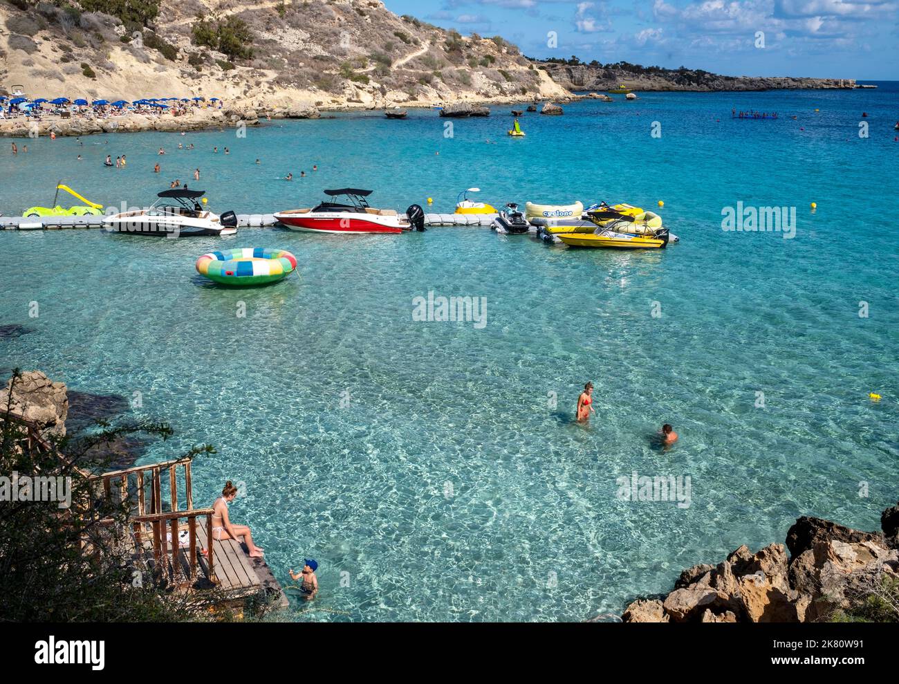 Aerial view Konnos Bay, Protaras, Cyprus Stock Photo - Alamy