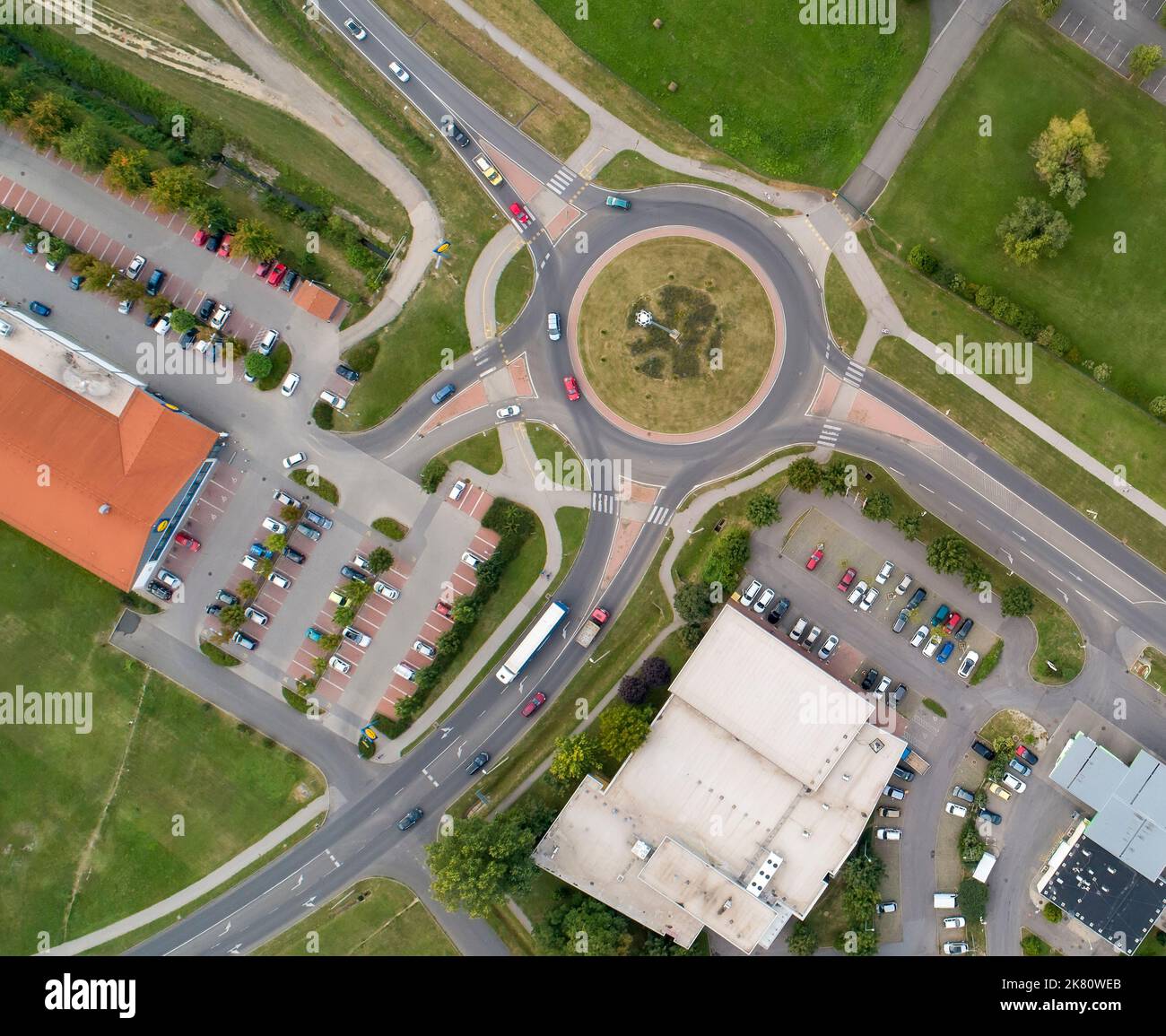 Road roundabout intersection driving cars hi-res stock photography and ...
