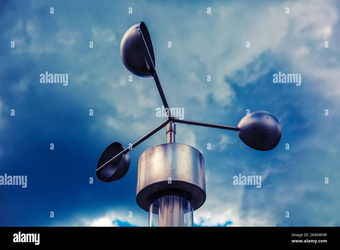 Anemometer, meteorological weather-station (measurement equipment Stock ...