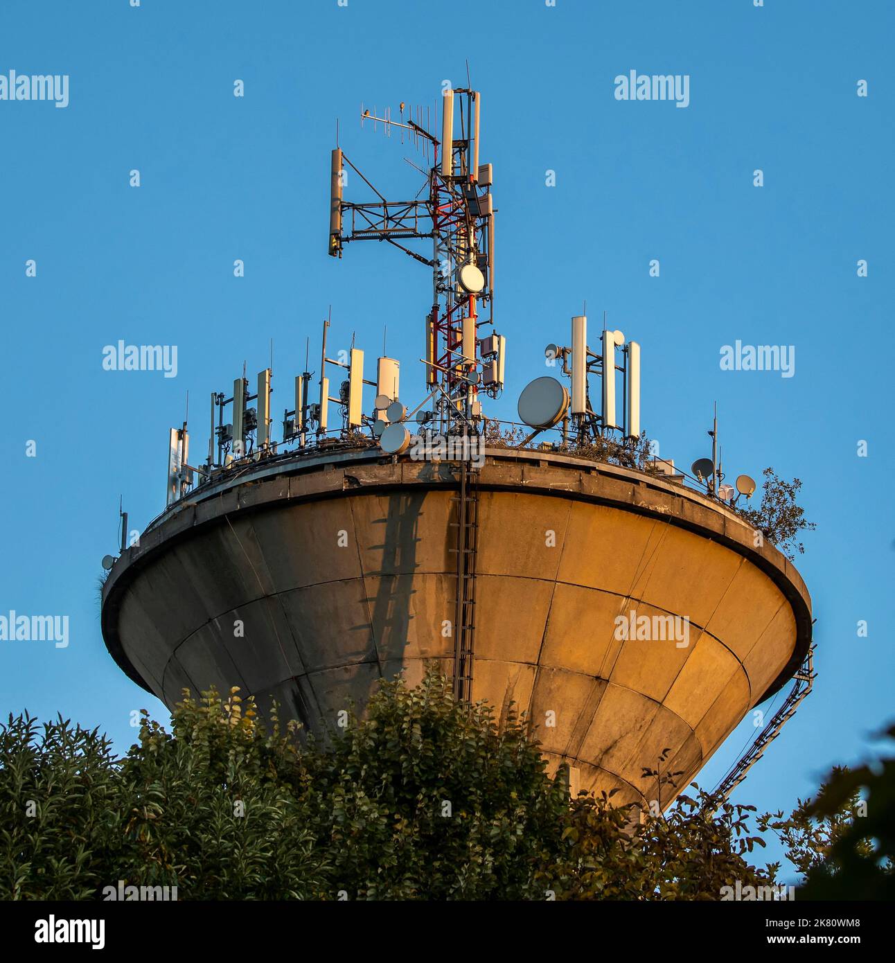 Microwave transmitter antennas on Stock Photo - Alamy