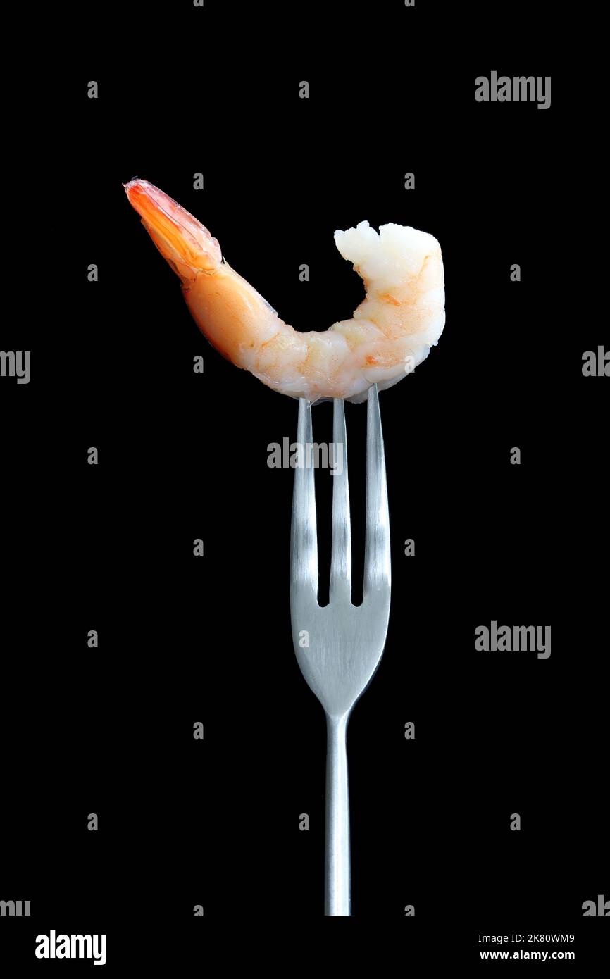 Fork tasty boiled shrimp hi-res stock photography and images - Alamy