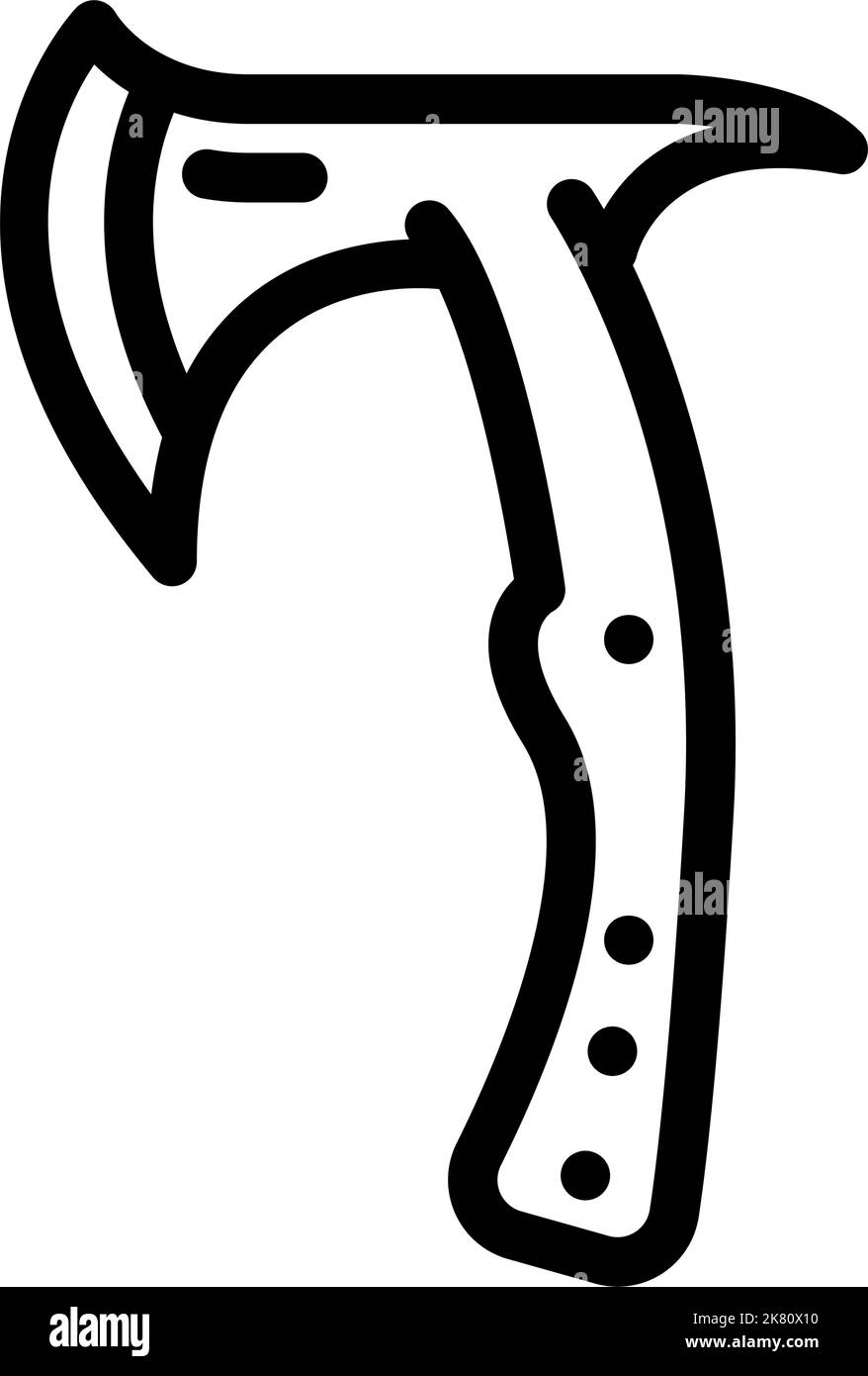 throwing axe tool line icon vector illustration Stock Vector Image ...