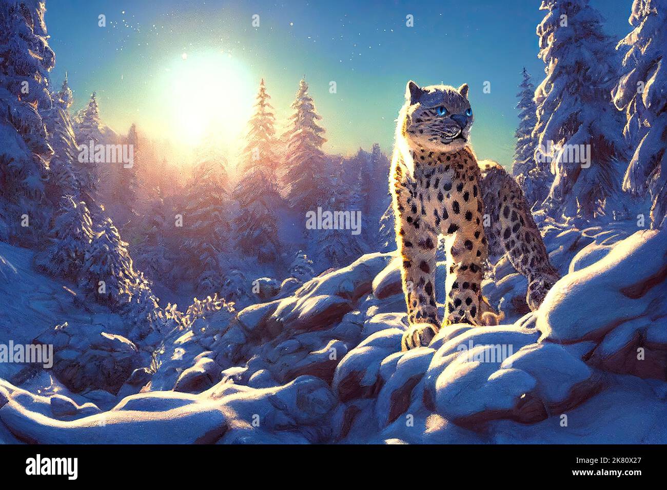 Cartoon snow leopard hi-res stock photography and images - Alamy