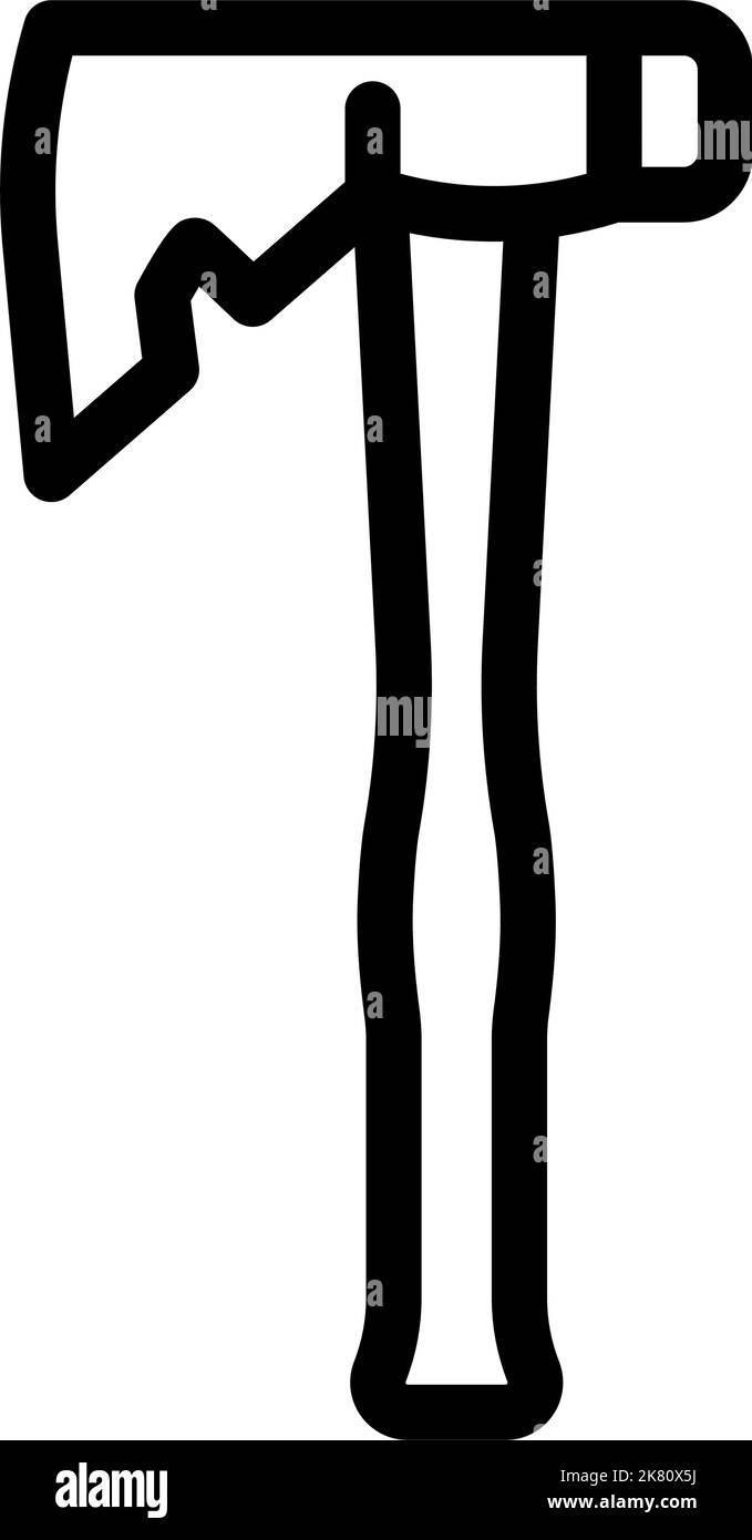 roofing axe blade line icon vector illustration Stock Vector Image ...