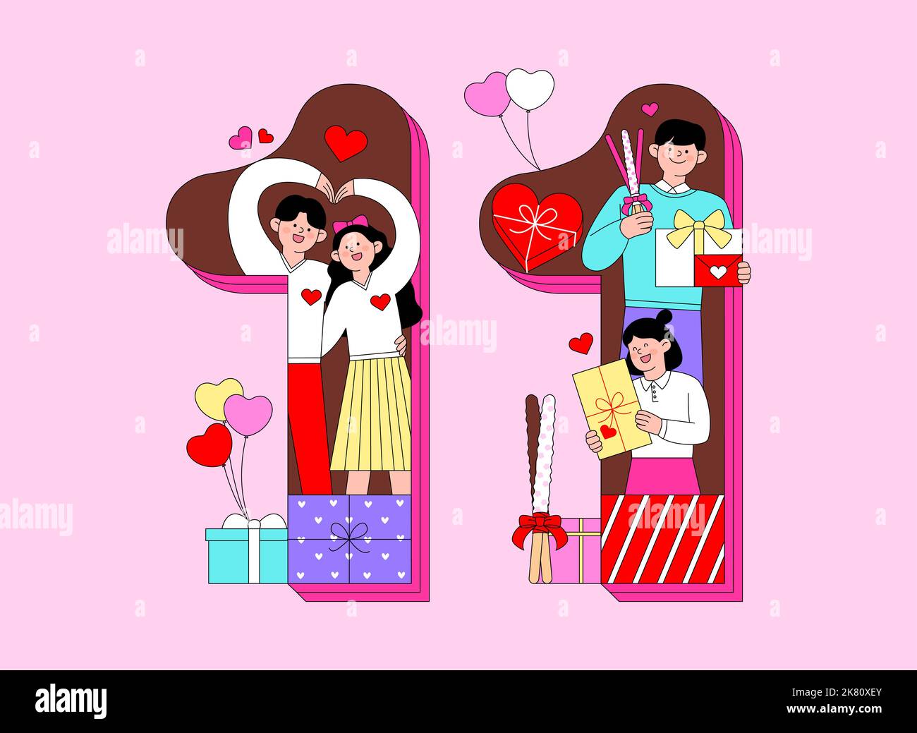 Number balloon couple hi-res stock photography and images - Alamy