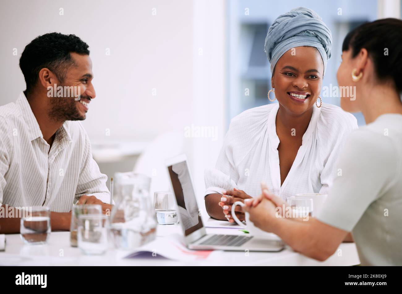 Were going to work really well together. businesspeople having a ...