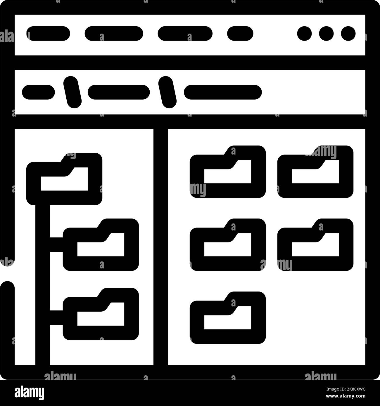 directory folder line icon vector illustration Stock Vector Image & Art ...