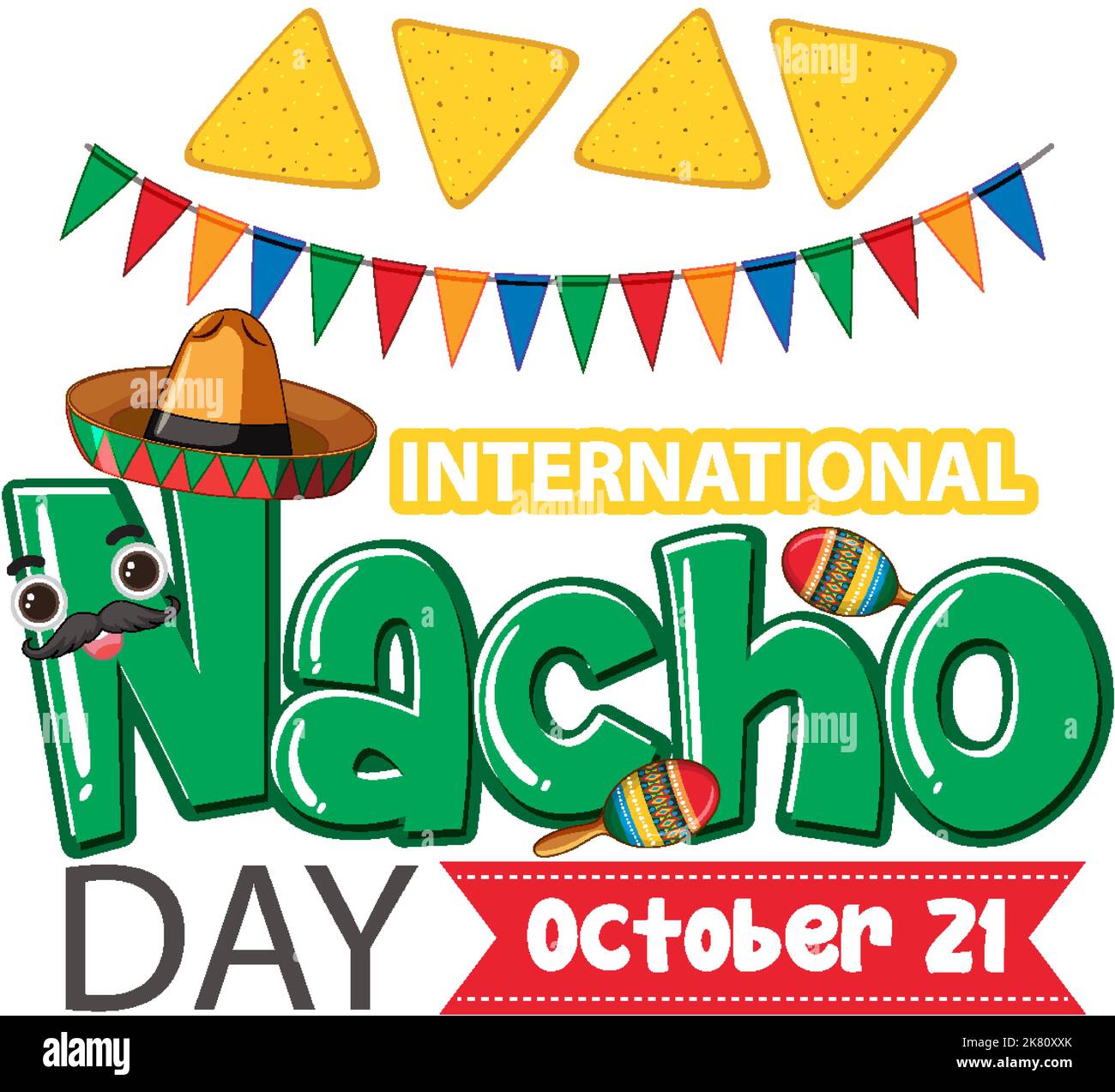 International Nacho Day Banner Design illustration Stock Vector Image ...