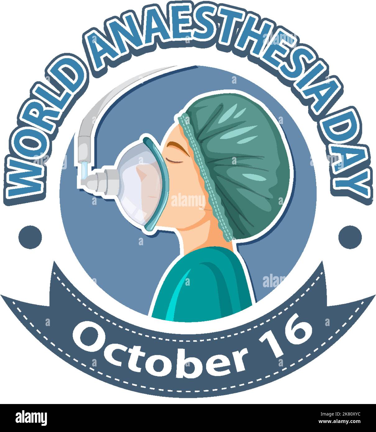 World Anaesthesia Day Logo Concept illustration Stock Vector Image ...