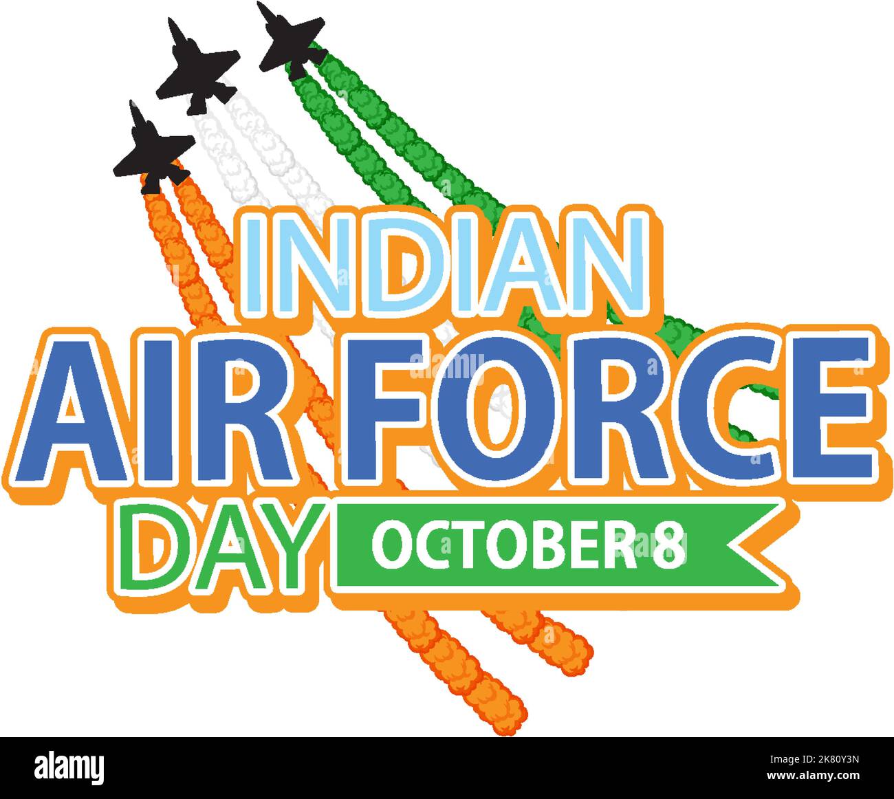 Indian Air Force Day Poster Design illustration Stock Vector Image ...