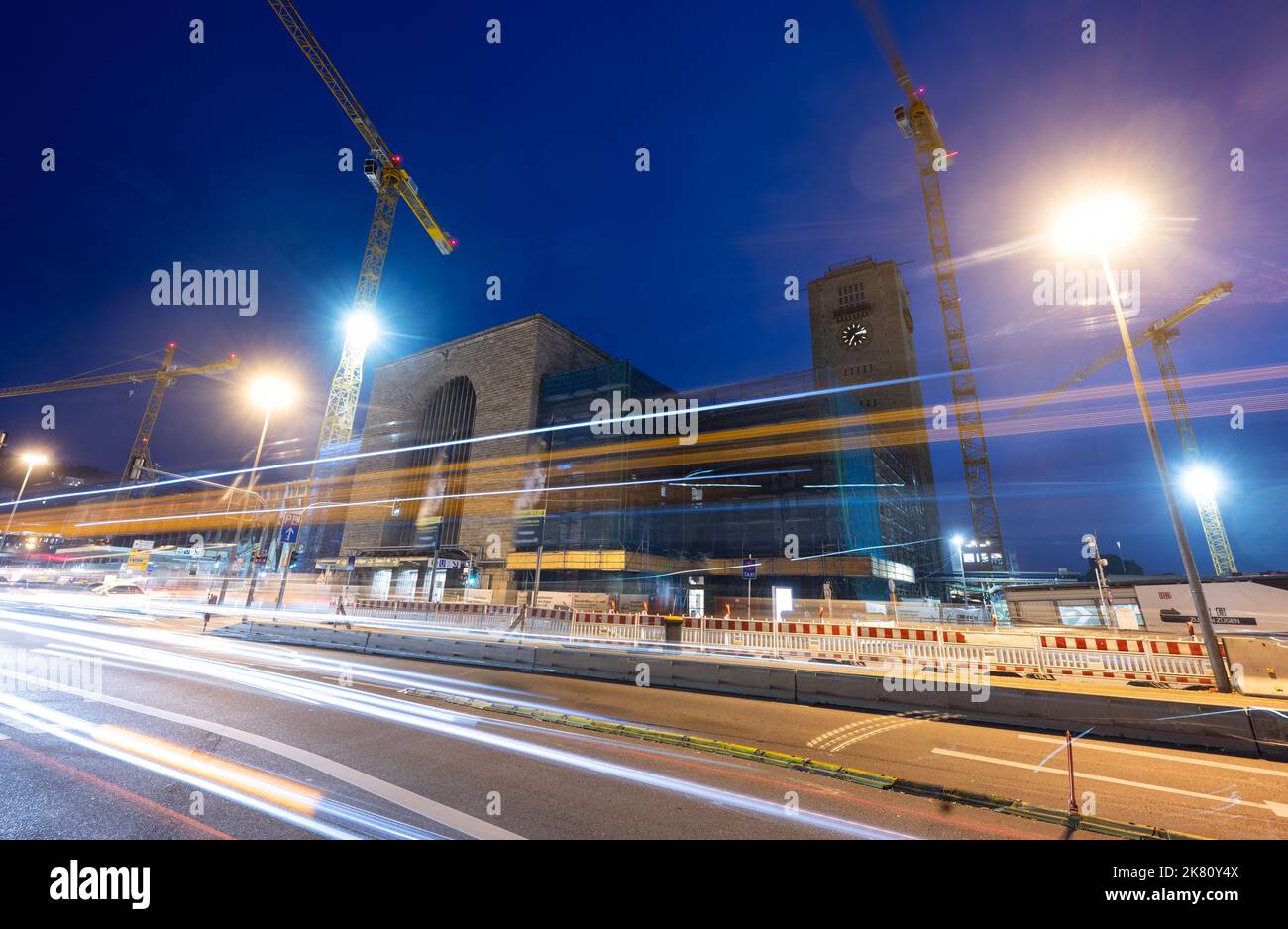 Stuttgart, Germany. 20th Oct, 2022. Cars driving in front of the main ...