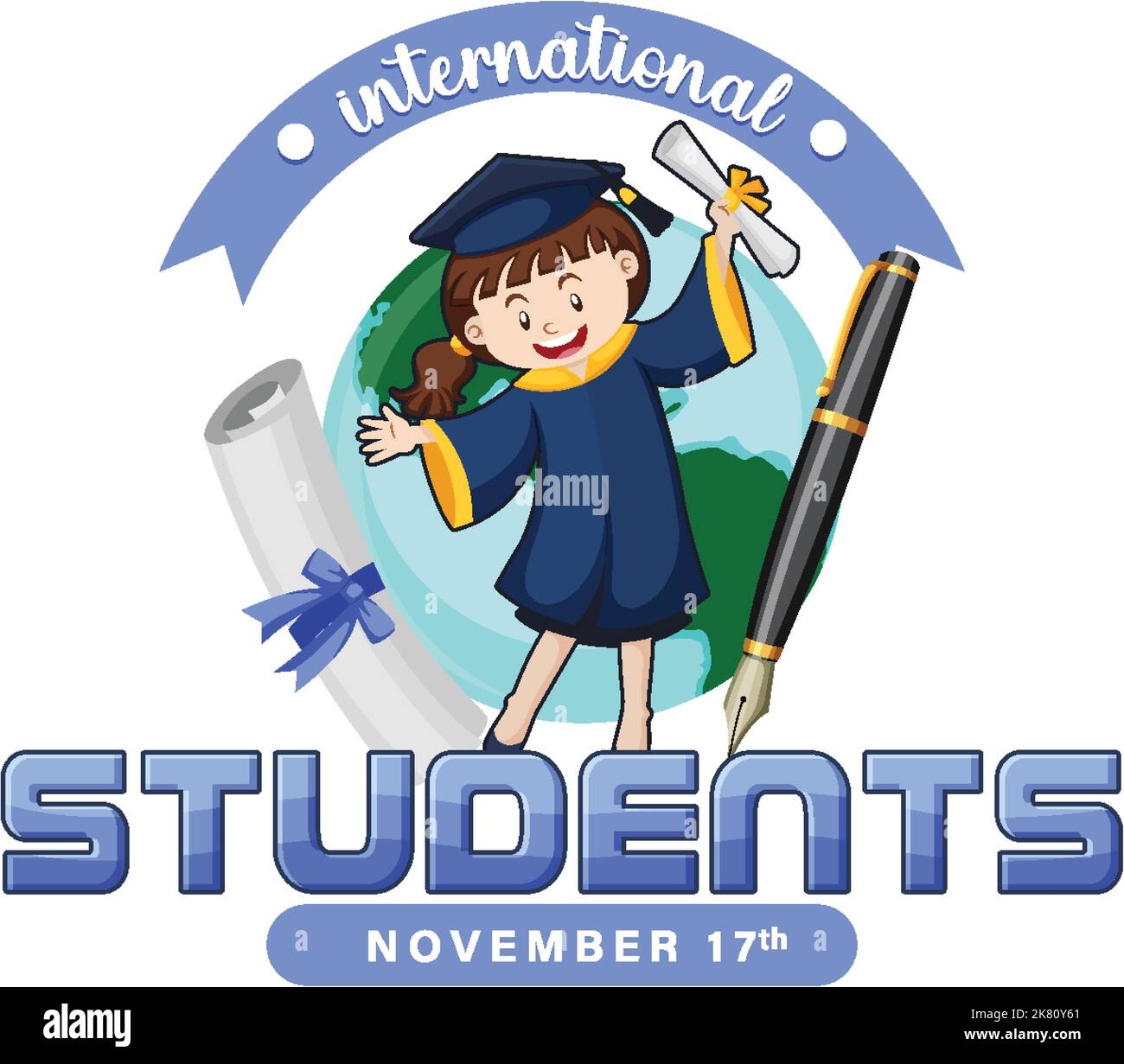 International Students Day Banner Design illustration Stock Vector ...
