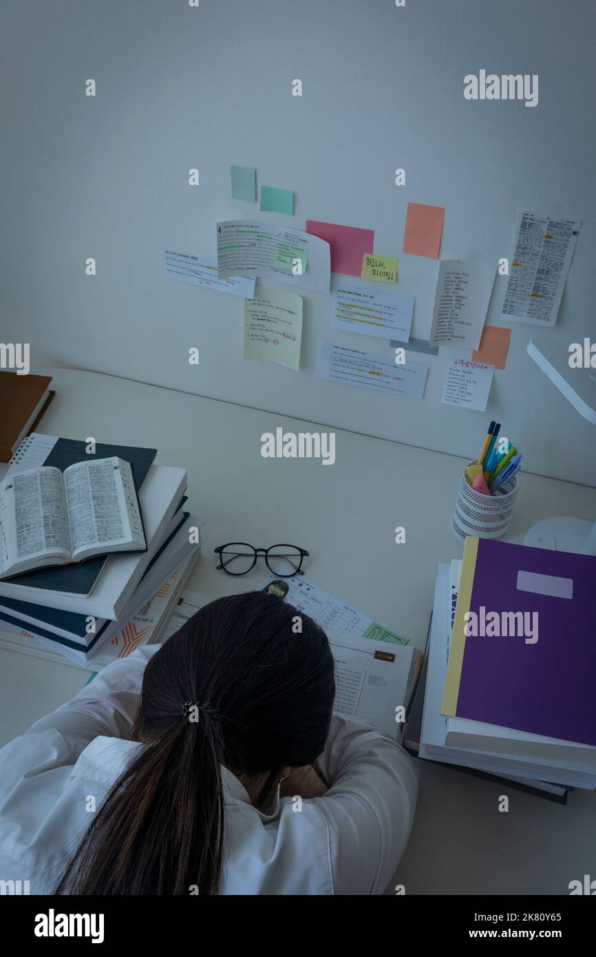 Face down at desk hi-res stock photography and images - Alamy