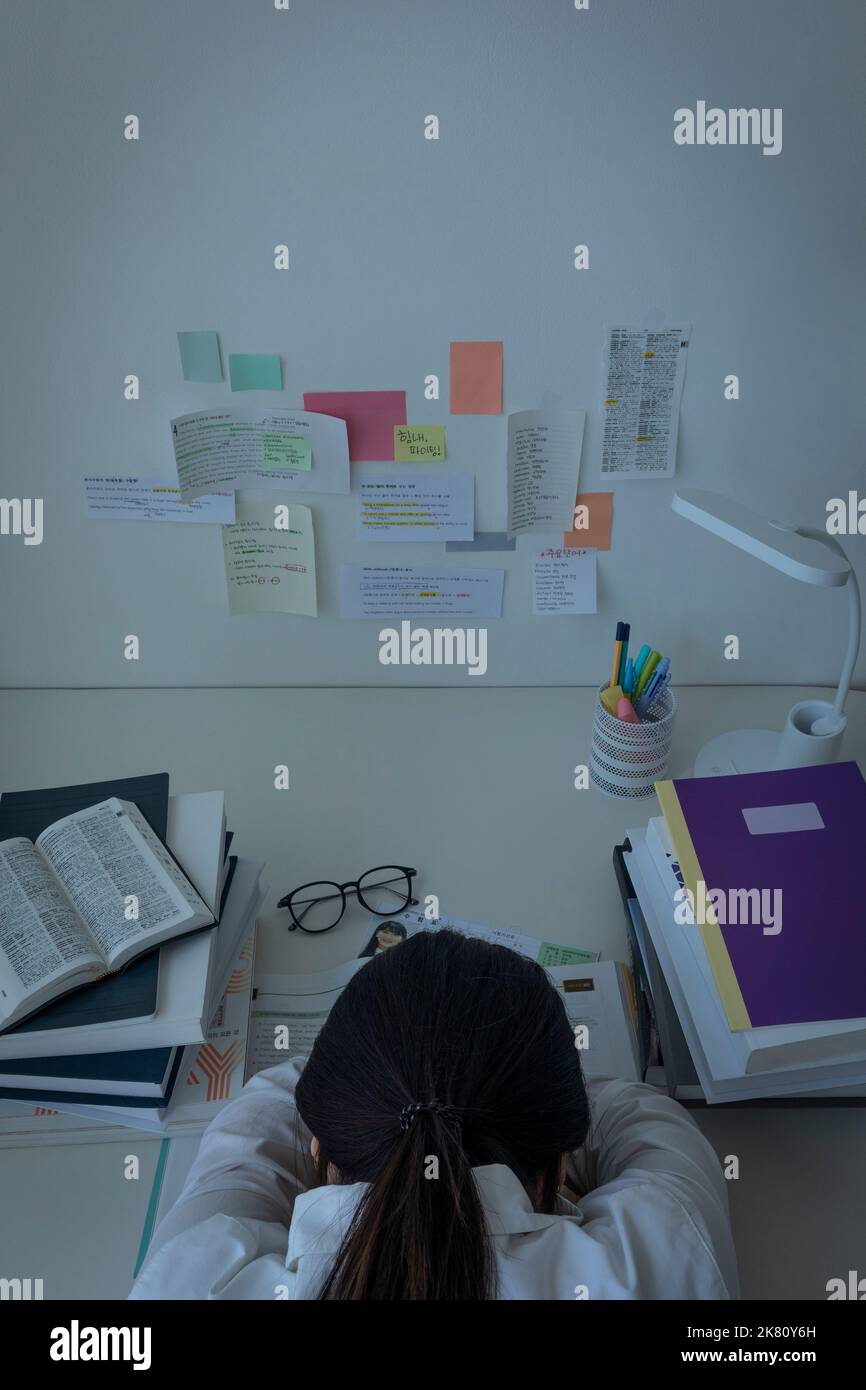 Face down at desk hi-res stock photography and images - Alamy