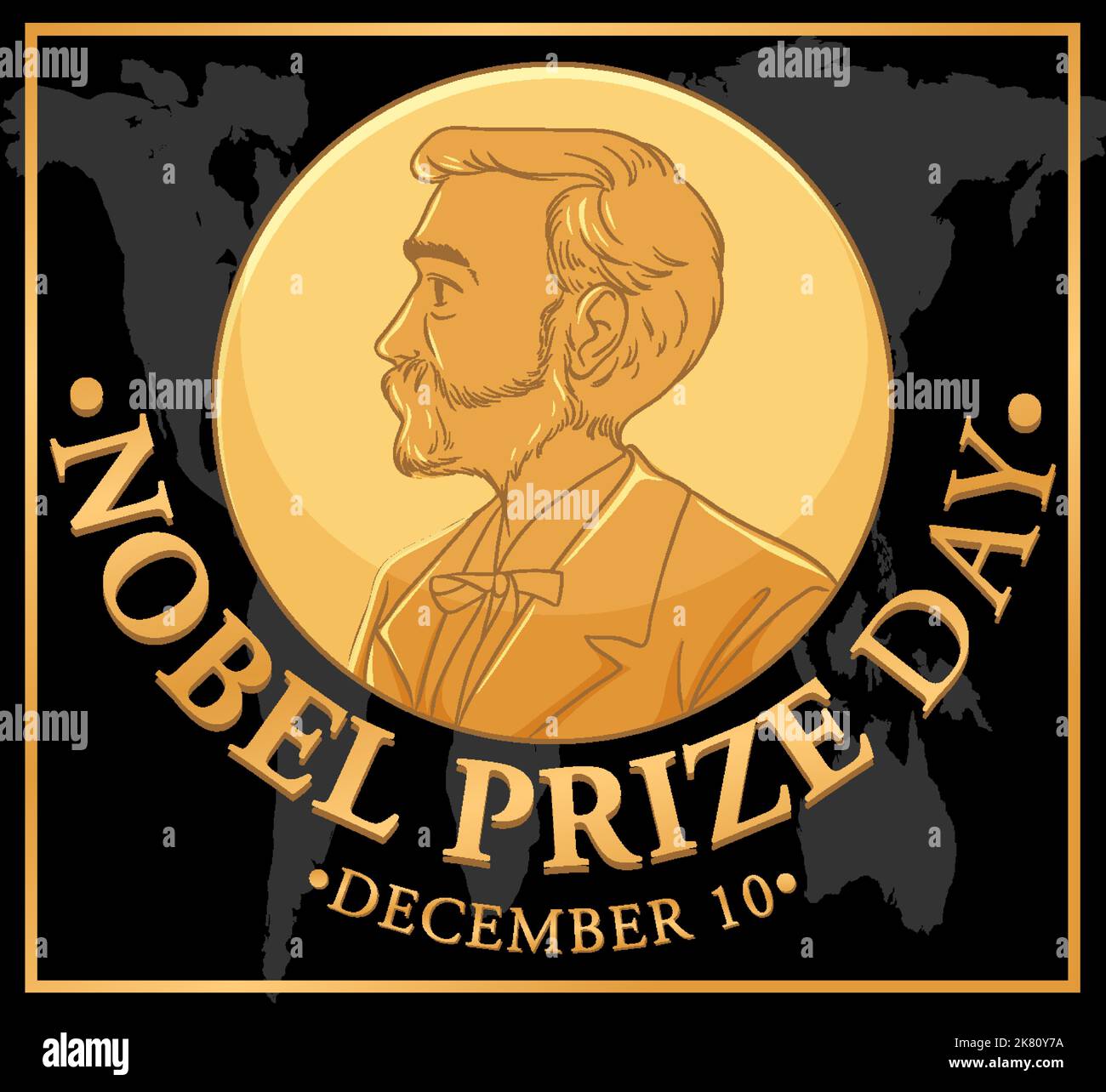 Nobel prize day poster design illustration Stock Vector Image & Art - Alamy