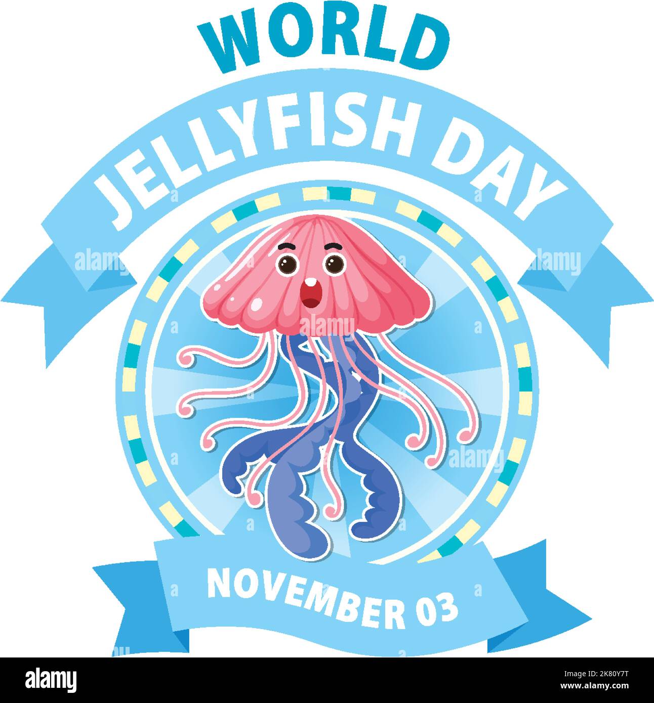 World Jellyfish Day Banner Design illustration Stock Vector Image & Art ...