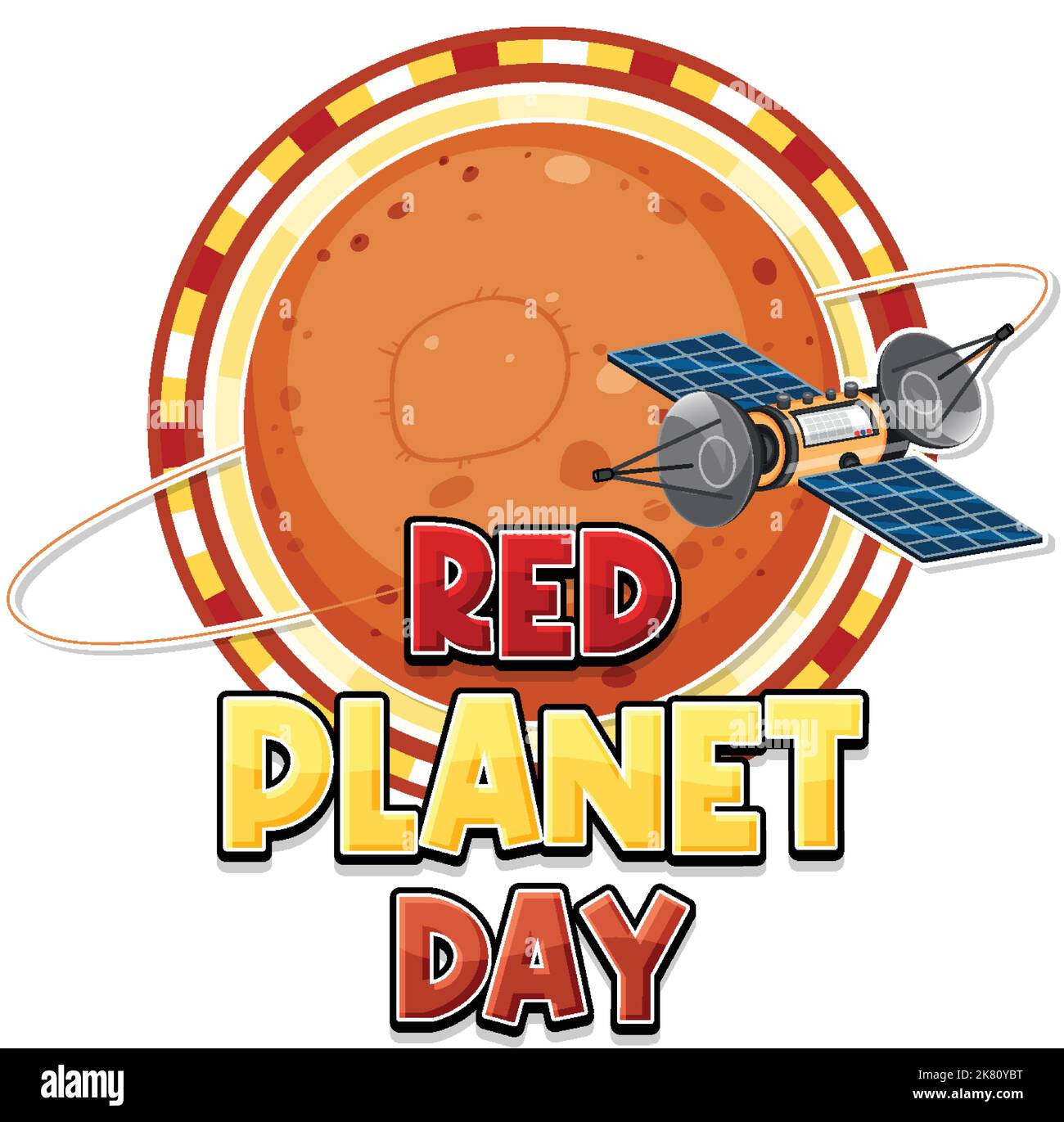 Red planet day poster template illustration Stock Vector Image & Art ...