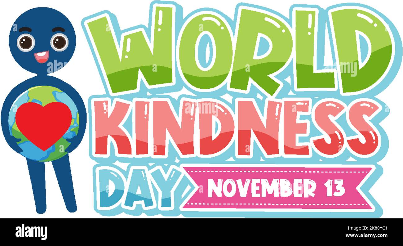 World Kindness Day Font Logo Design illustration Stock Vector Image ...