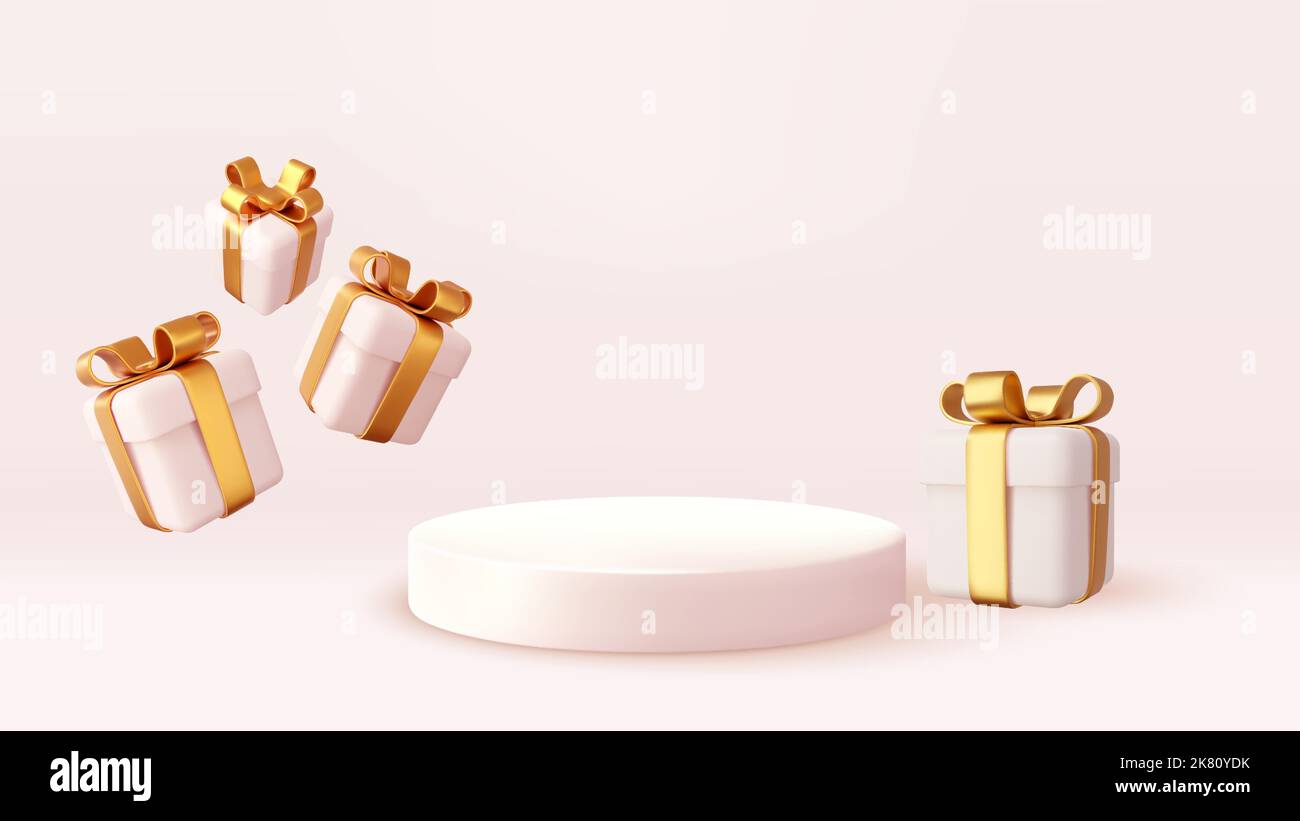 3d Christmas style Product podium scene Stock Vector Image & Art - Alamy