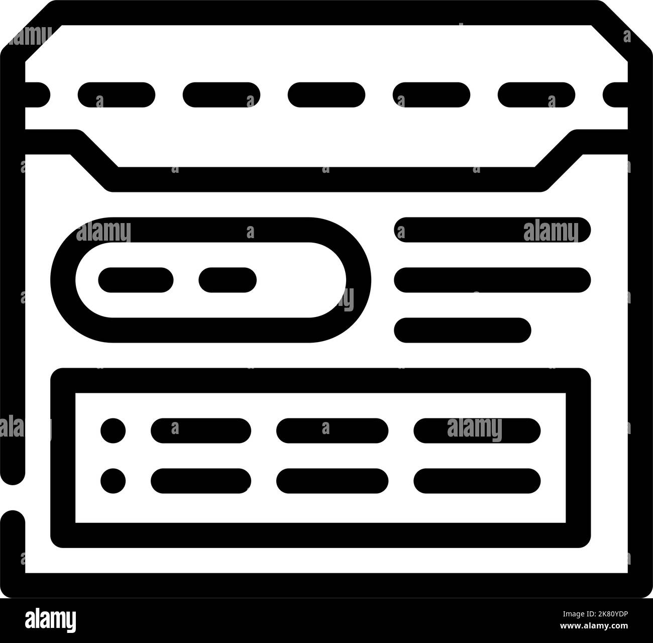 job folder line icon vector illustration Stock Vector Image & Art - Alamy
