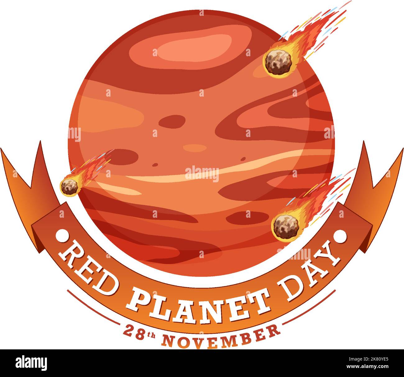 Red Planet Day Logo Design illustration Stock Vector Image & Art - Alamy