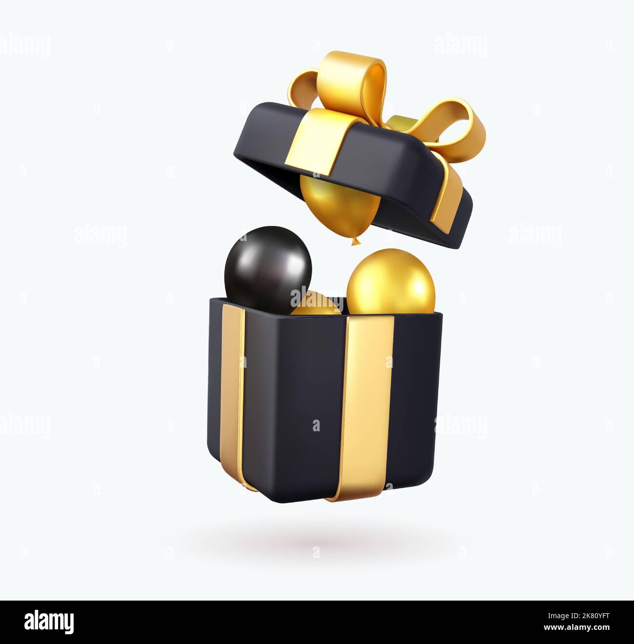 Realistic present box glossy Cut Out Stock Images & Pictures - Alamy