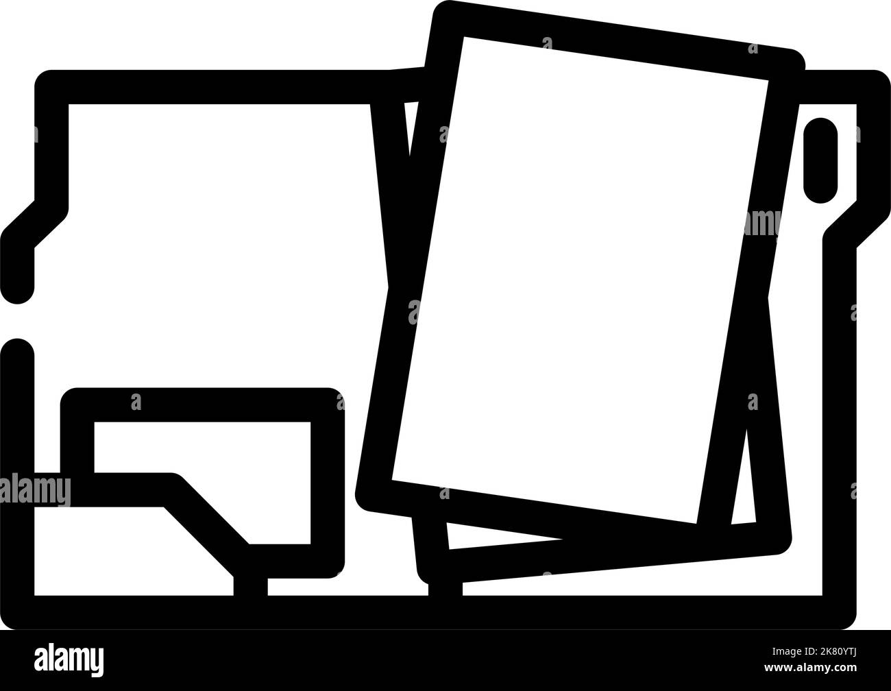 open folder line icon vector illustration Stock Vector Image & Art - Alamy