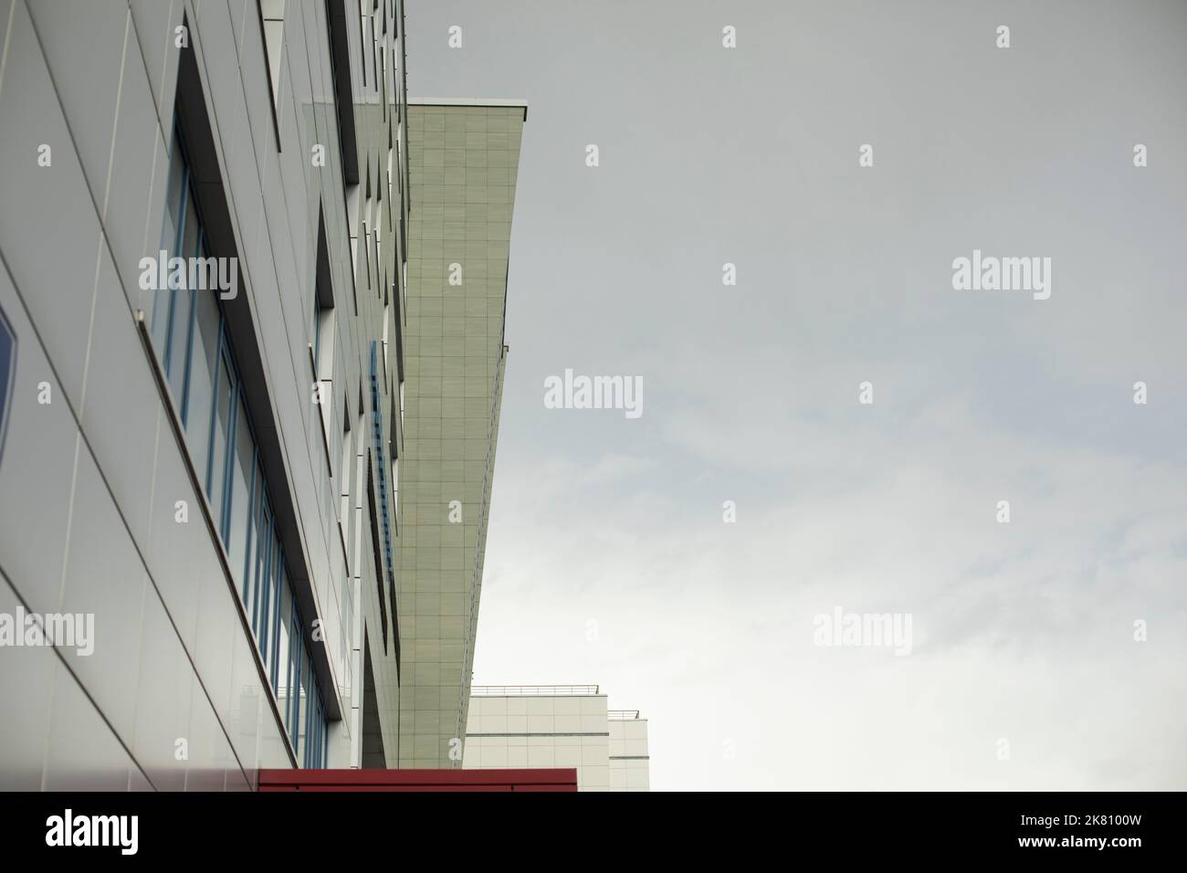 Building in city. Architecture details. Lots of windows in house. Urban ...