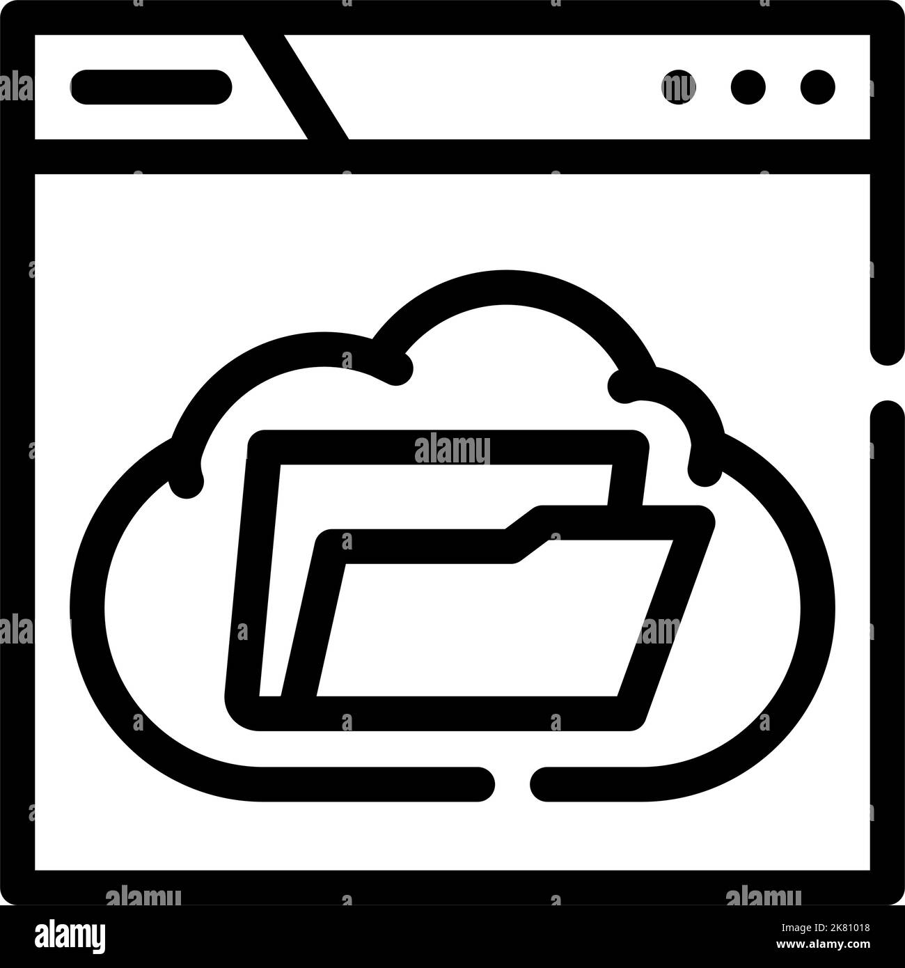 web folder line icon vector illustration Stock Vector Image & Art - Alamy