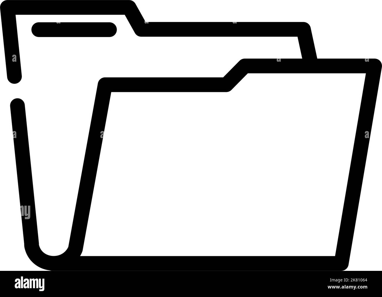 empty folder line icon vector illustration Stock Vector Image & Art - Alamy