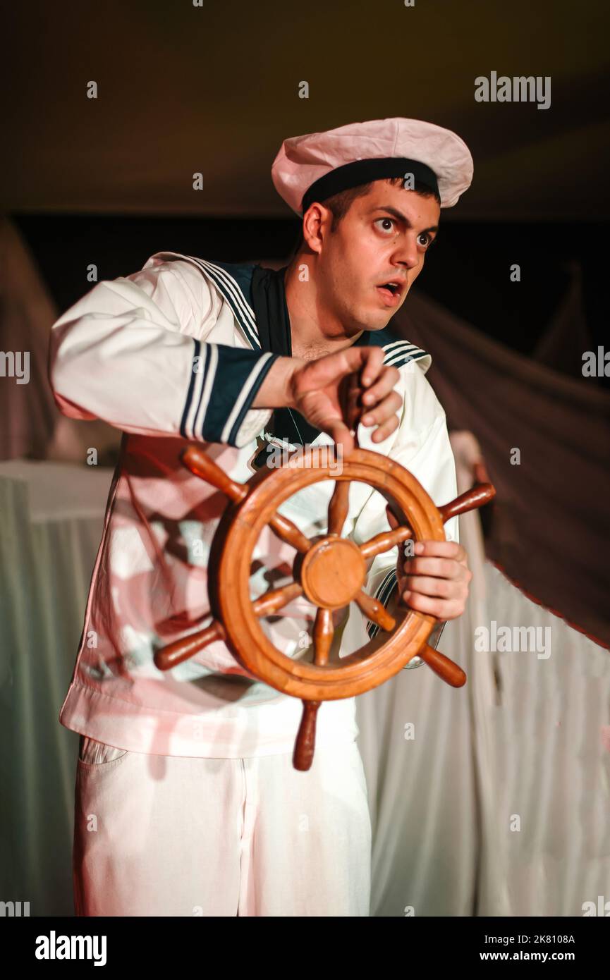 Theater actor artists player thespian perform play for audience on ...