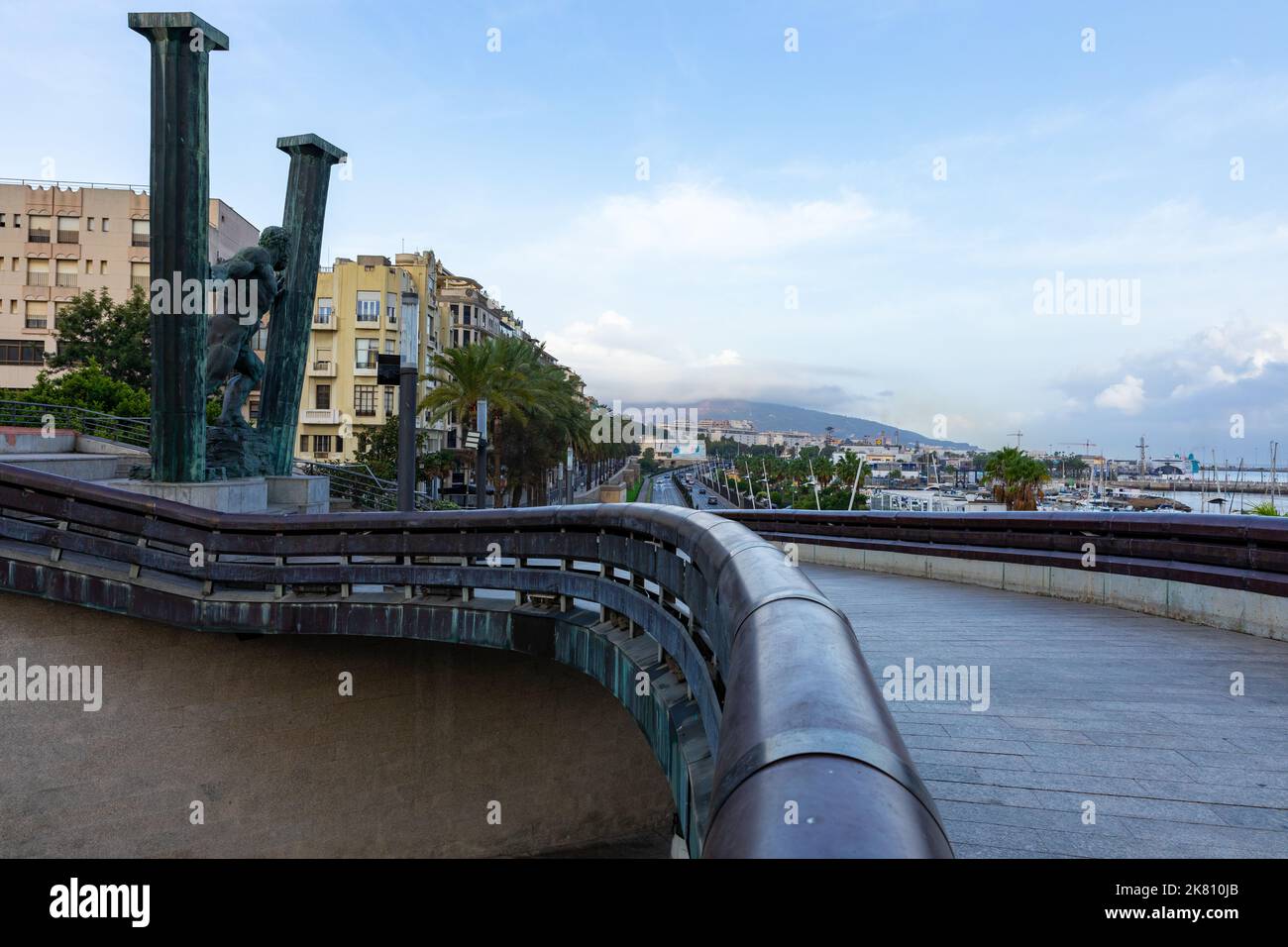 Ceuta, Spain Autonomous Spanish city in north Africa. Statue of ...
