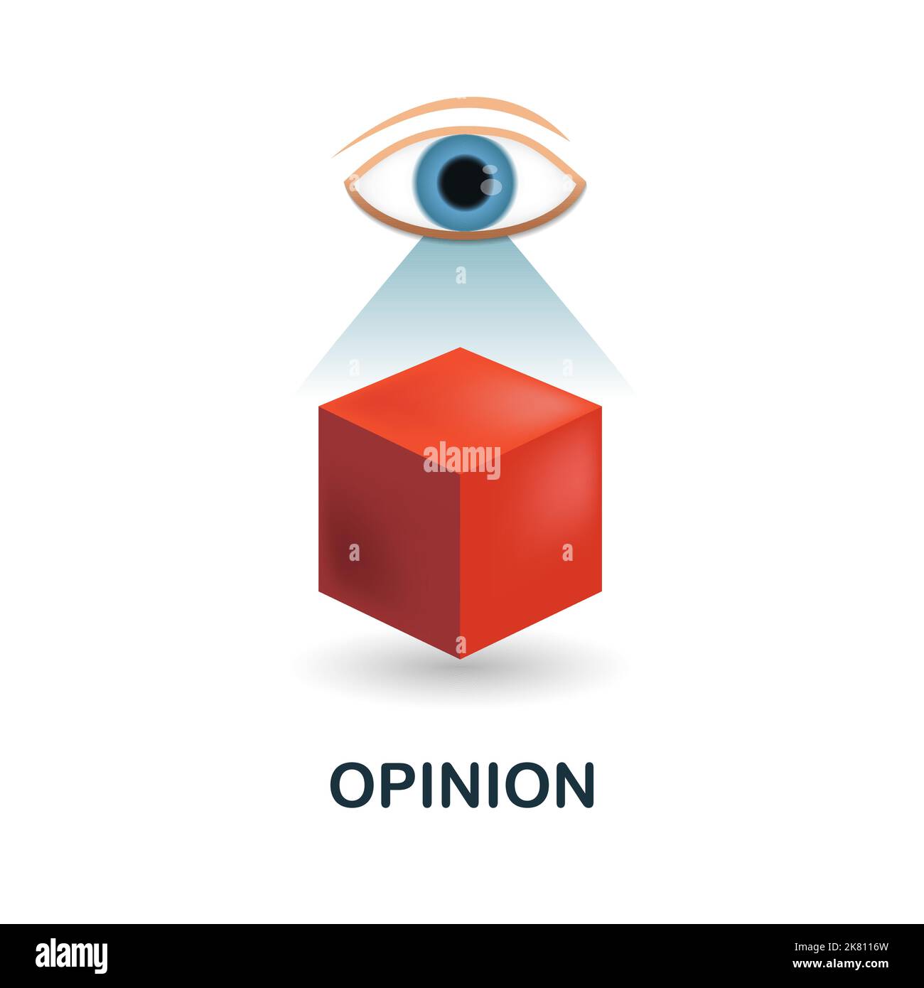Opinion icon. 3d illustration from discussion collection. Creative ...