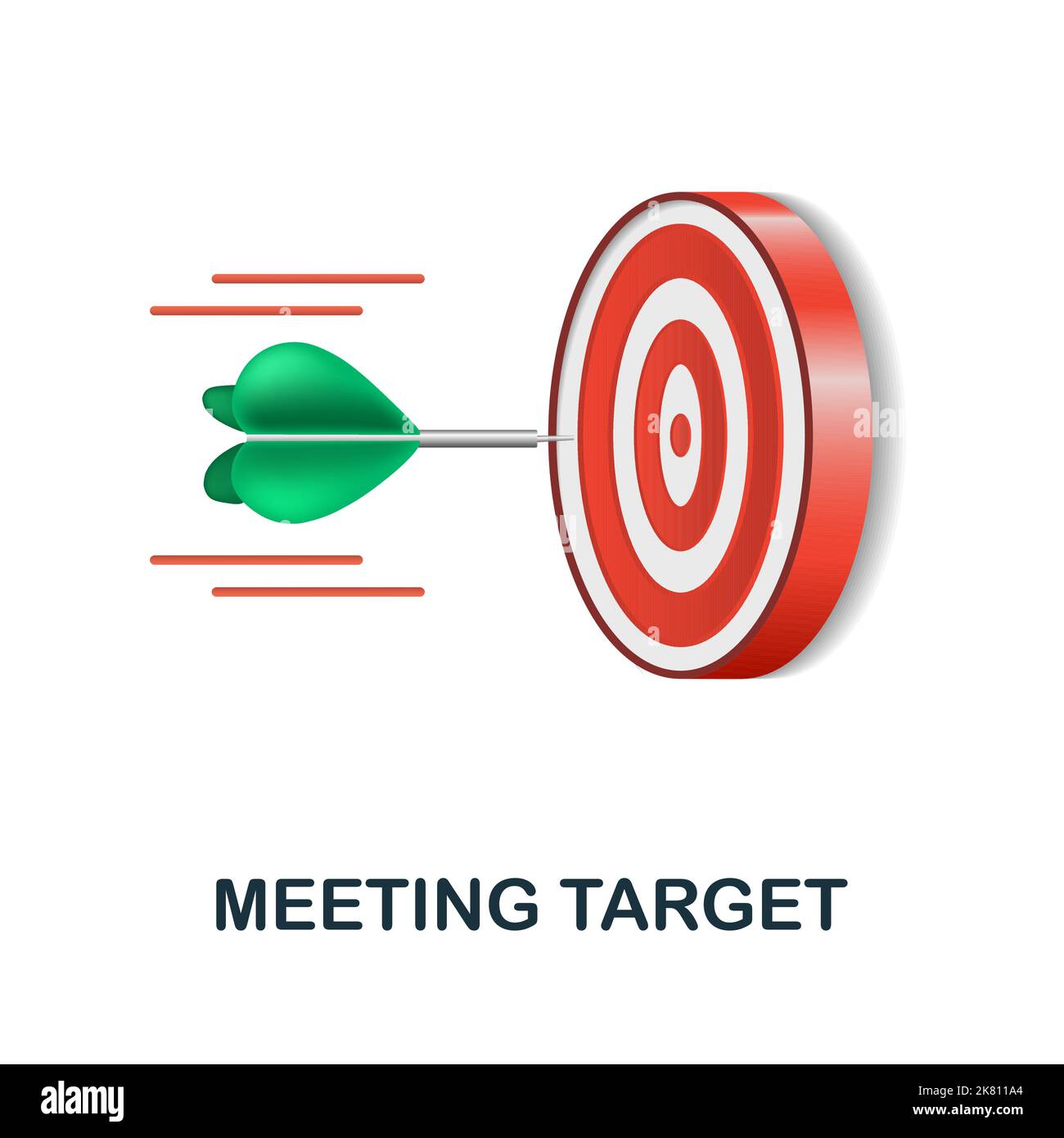 Meeting Target icon. 3d illustration from discussion collection ...