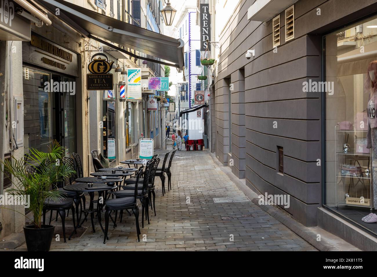 Gibraltar, British Overseas Territory. Main Street, the main arterial ...