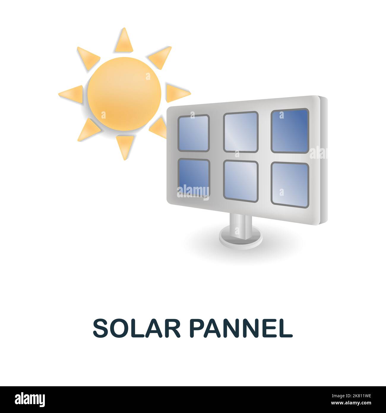 Solar Pannel icon. 3d illustration from ecology and energy collection ...