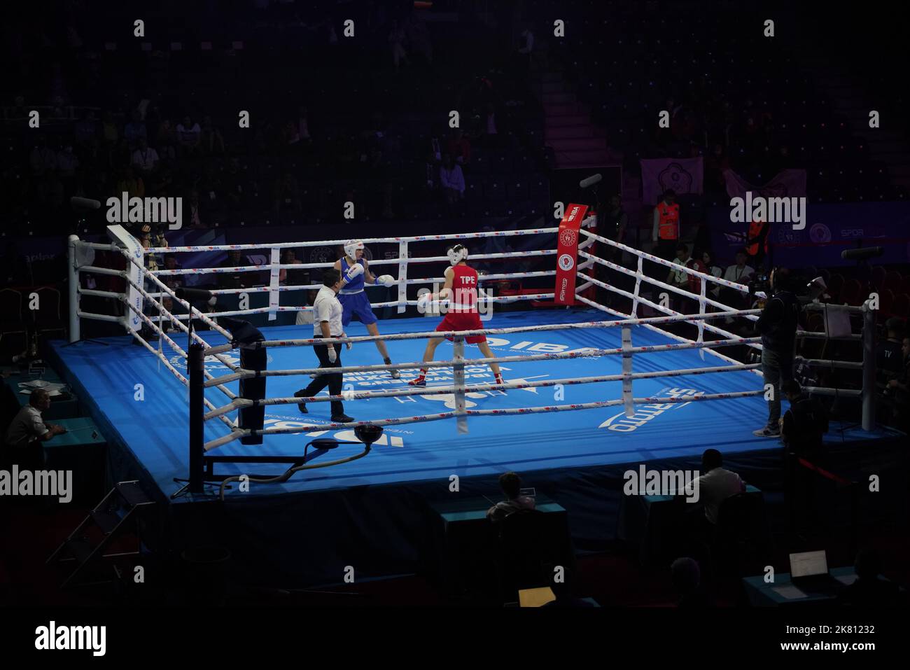 ISTANBUL, TURKEY - MAY 19, 2022: Lin Yu-Ting (Red) and Testa Irma (Blue ...