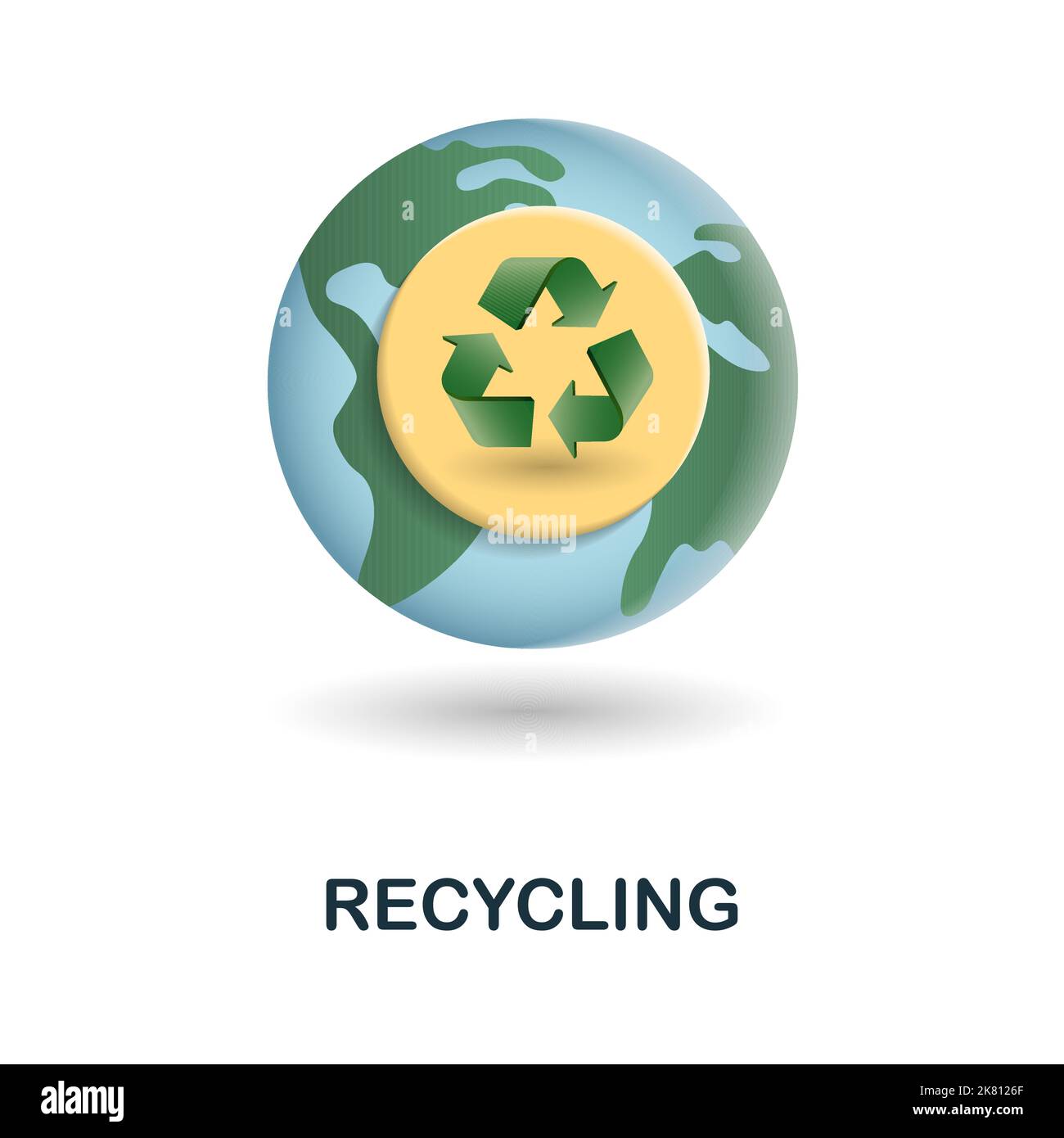 Recycling icon. 3d illustration from ecology and energy collection ...