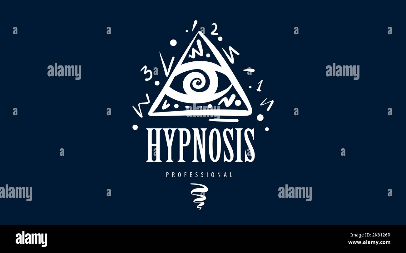 Hand-drawn logo for professional hypnosis Stock Vector Image & Art - Alamy