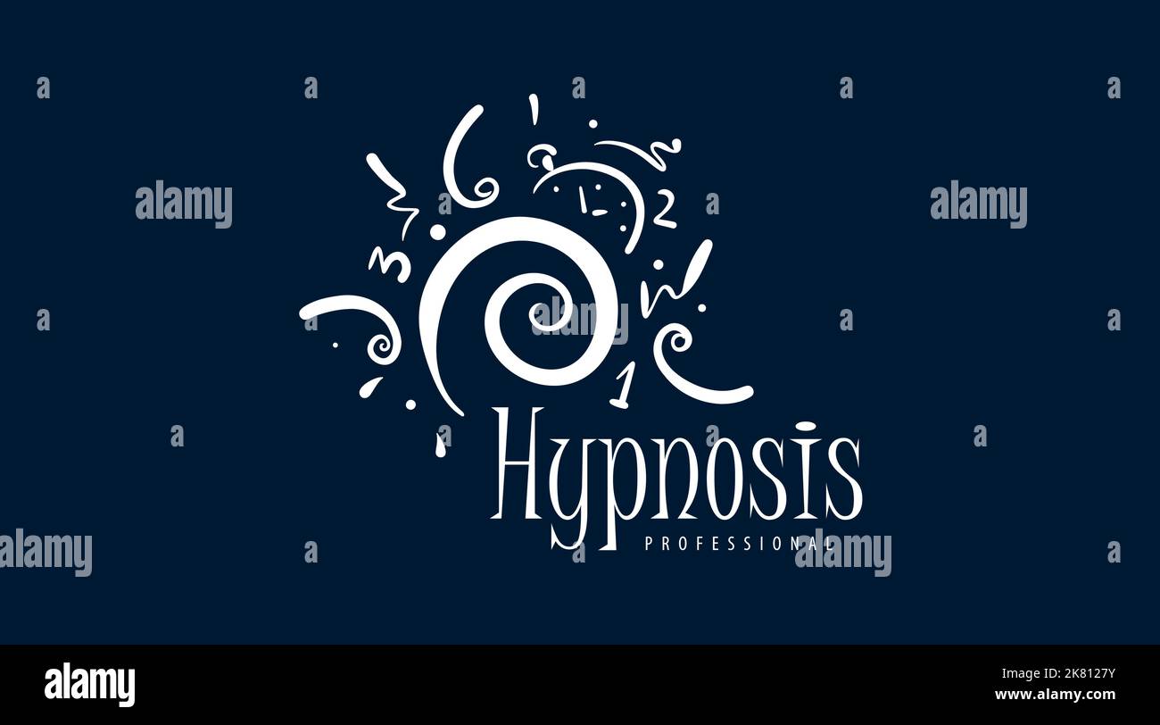 Hand-drawn logo for professional hypnosis Stock Vector Image & Art - Alamy
