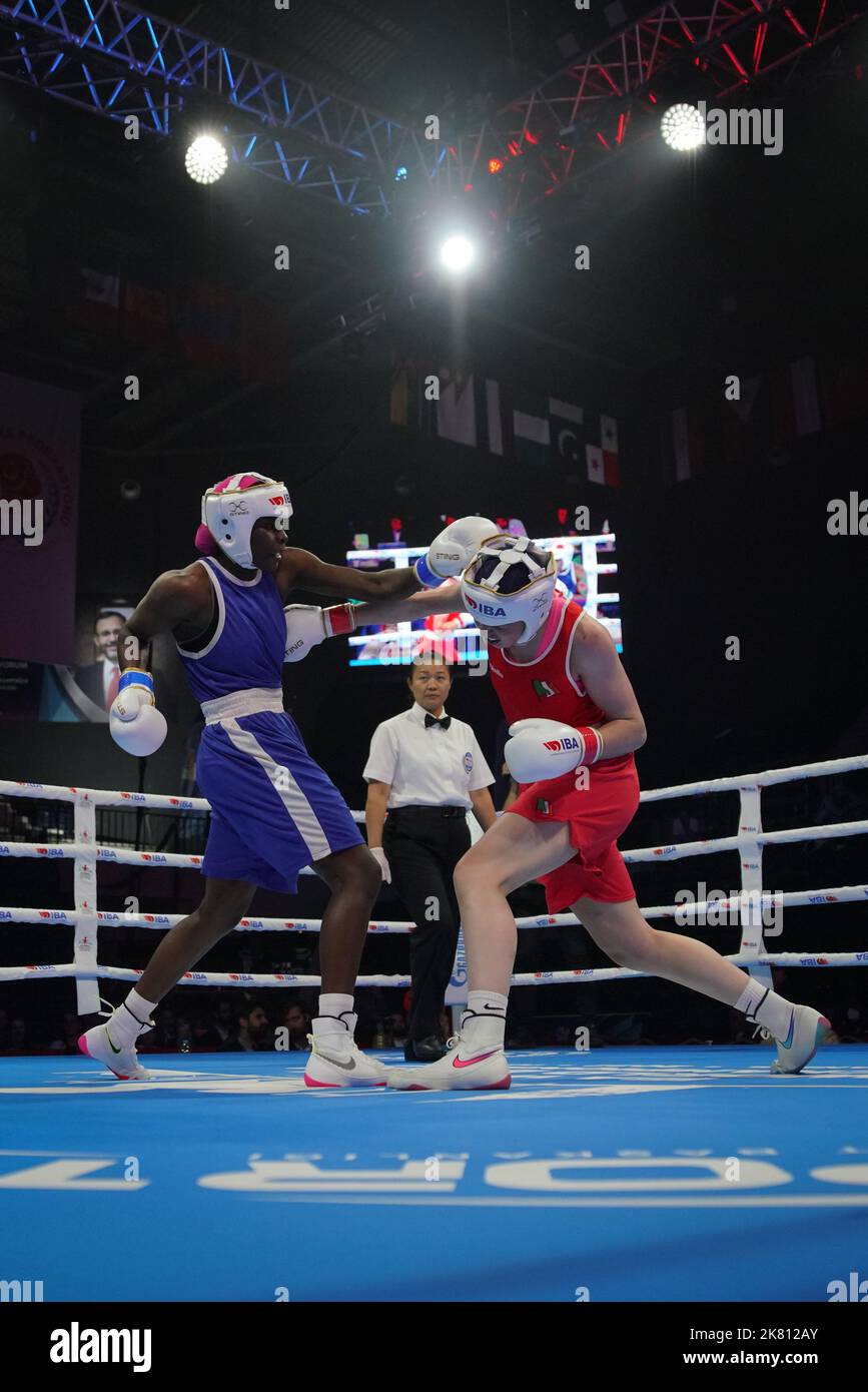 ISTANBUL, TURKEY - MAY 19, 2022: ORourke Lisa Edel (Red) and Panguane ...