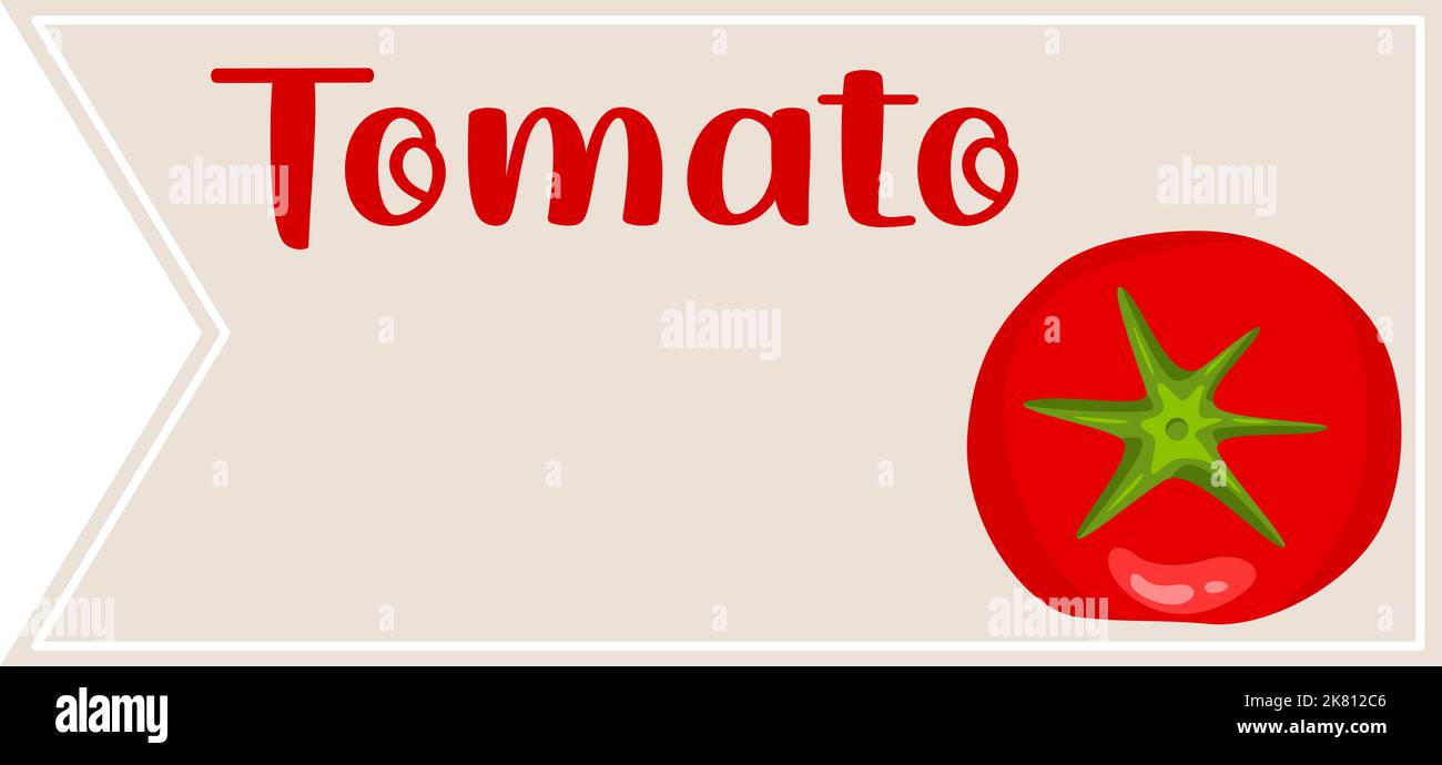 Blank label sticker of red tomato Stock Photo - Alamy