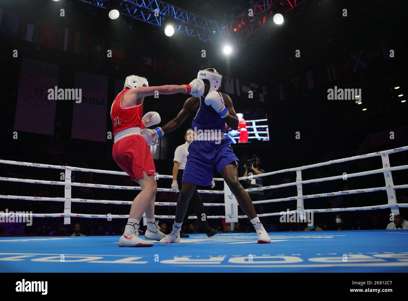 ISTANBUL, TURKEY - MAY 19, 2022: ORourke Lisa Edel (Red) and Panguane ...